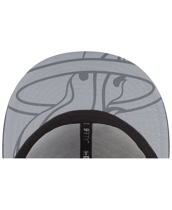 New Era Miami Heat On-Court Graphite Collection 9FIFTY Snapback Cap ...