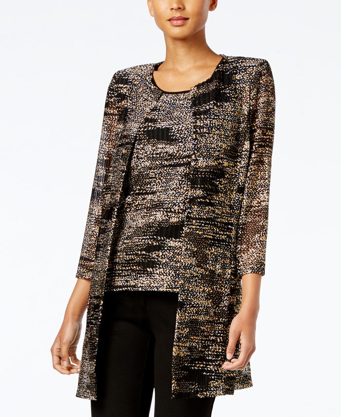 Kasper Printed Flyaway Jacket - Macy's