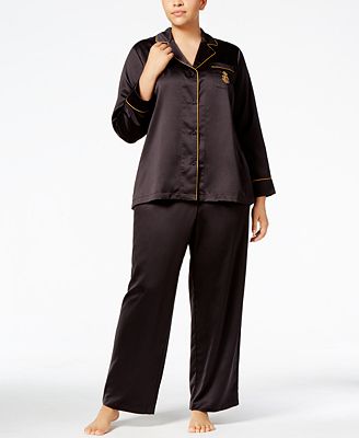 Lauren Ralph Lauren Plus Size Satin Pajama Set - Lingerie & Shapewear ...