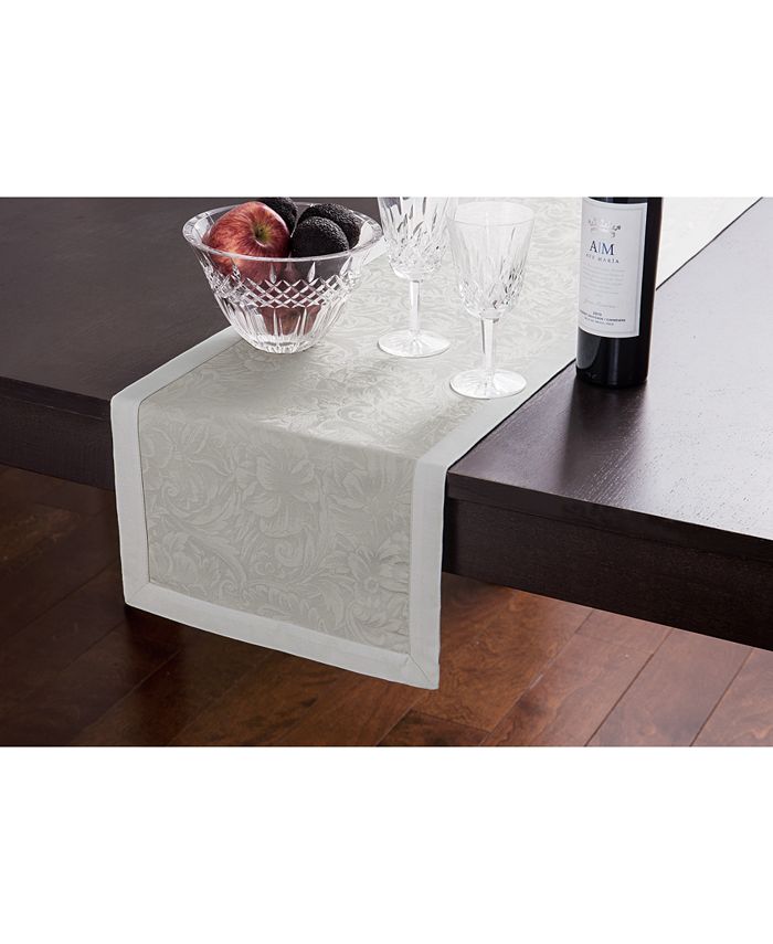 Waterford Peony Taupe Table Runner 14" x 90" - Macy's