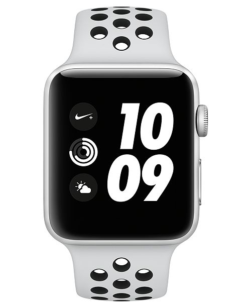 Apple Watch Nike+ (GPS), 42mm Silver Aluminum Case with Pure Platinum ...
