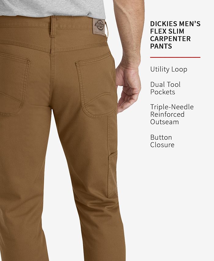 Dickies Men's Flex Slim-Tapered Fit Carpenter Pants - Macy's