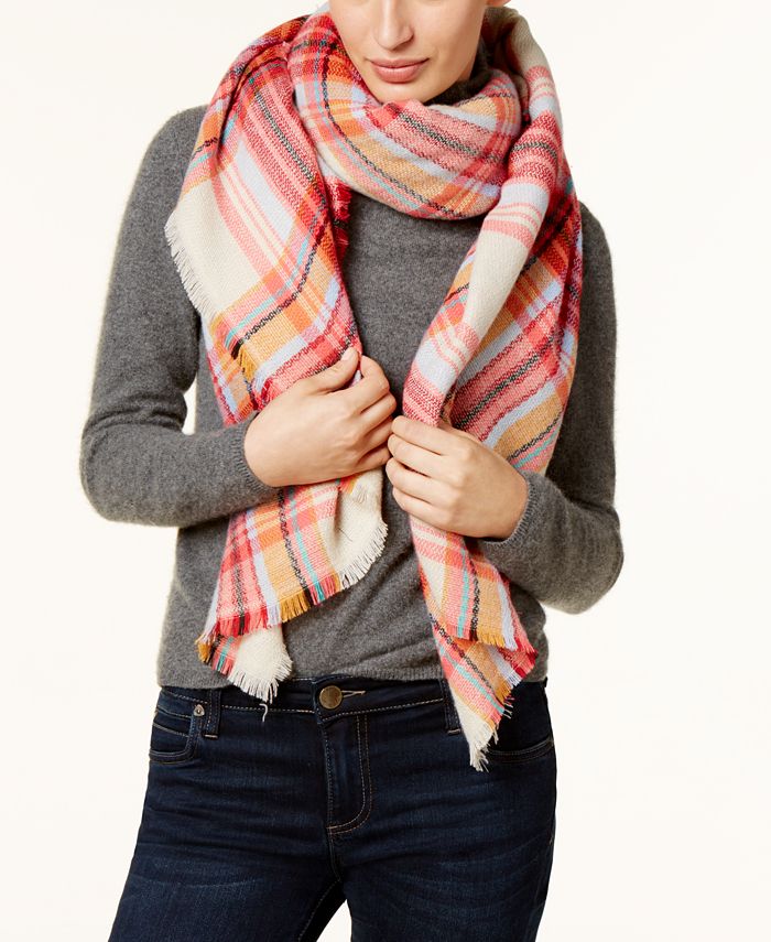 Collection XIIX College Plaid Runway Wrap & Scarf in One - Macy's