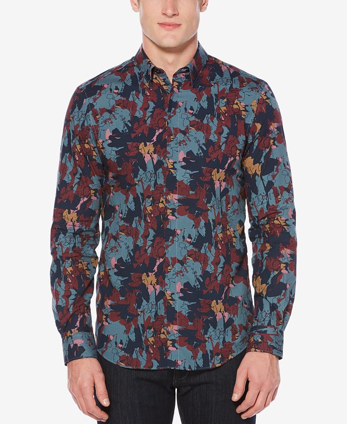 Perry Ellis Men's Camouflage-Print Shirt - Macy's
