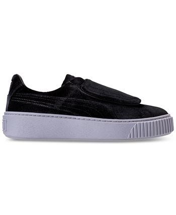 Puma Women's Basket Platform Strap Velvet Rope Casual Sneakers from ...