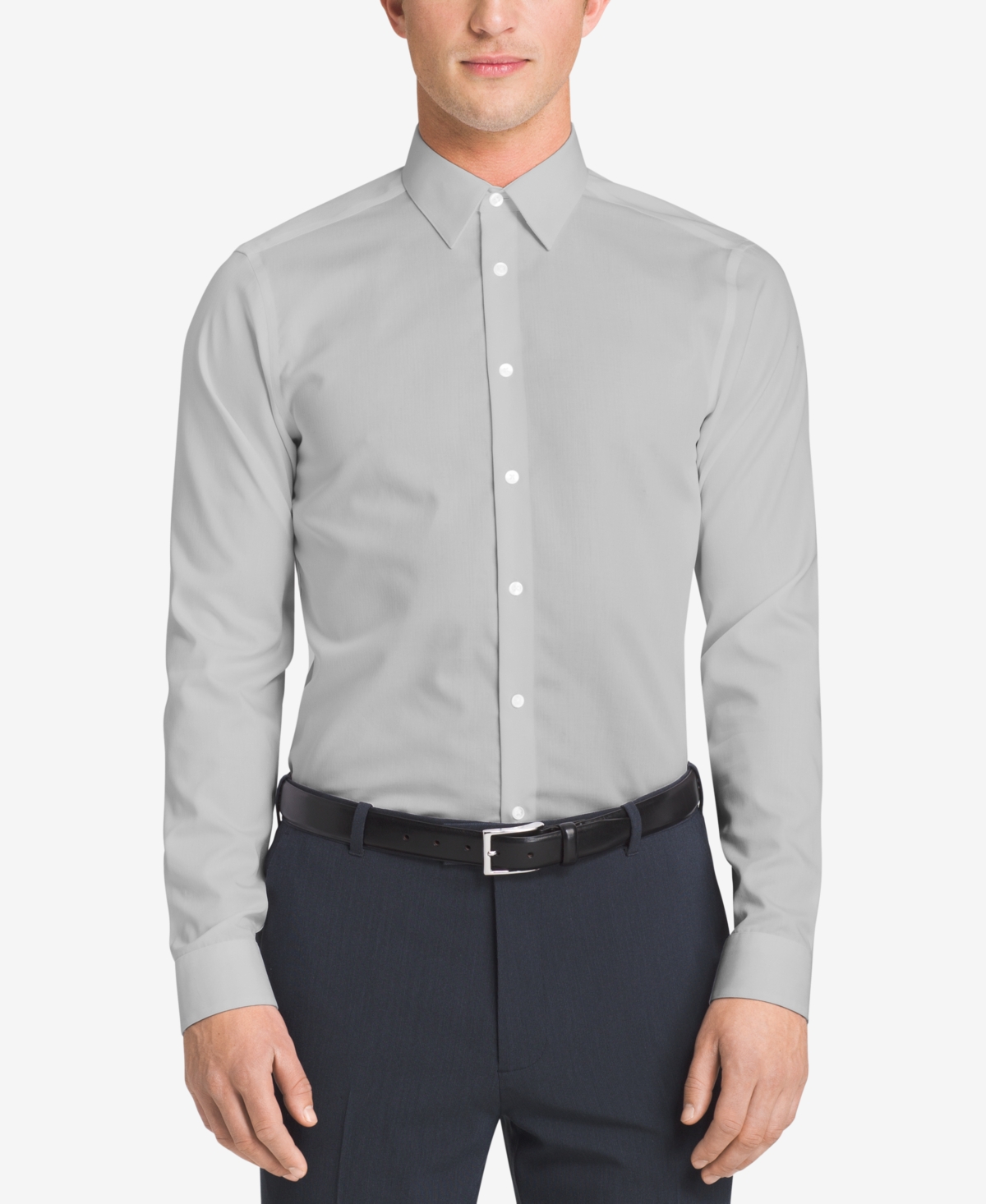 Click here for Calvin Klein Steel Mens Slim-Fit Non-Iron Herringb... prices