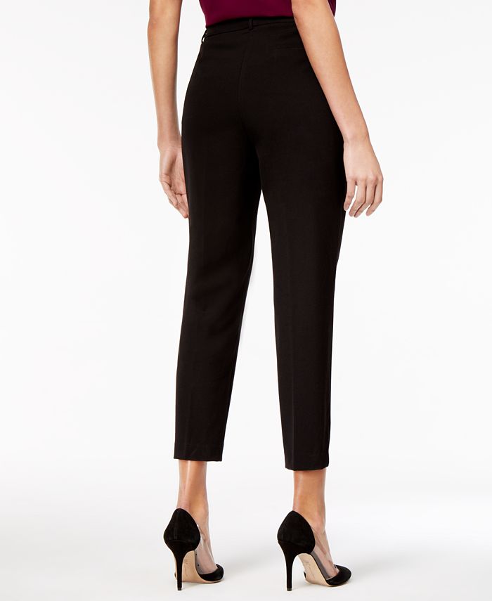 NY Collection Ruffled Ankle Pants - Macy's