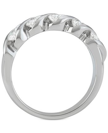 Macy's Diamond Diagonal Band (1 ct. t.w.) in 18k White Gold - Macy's