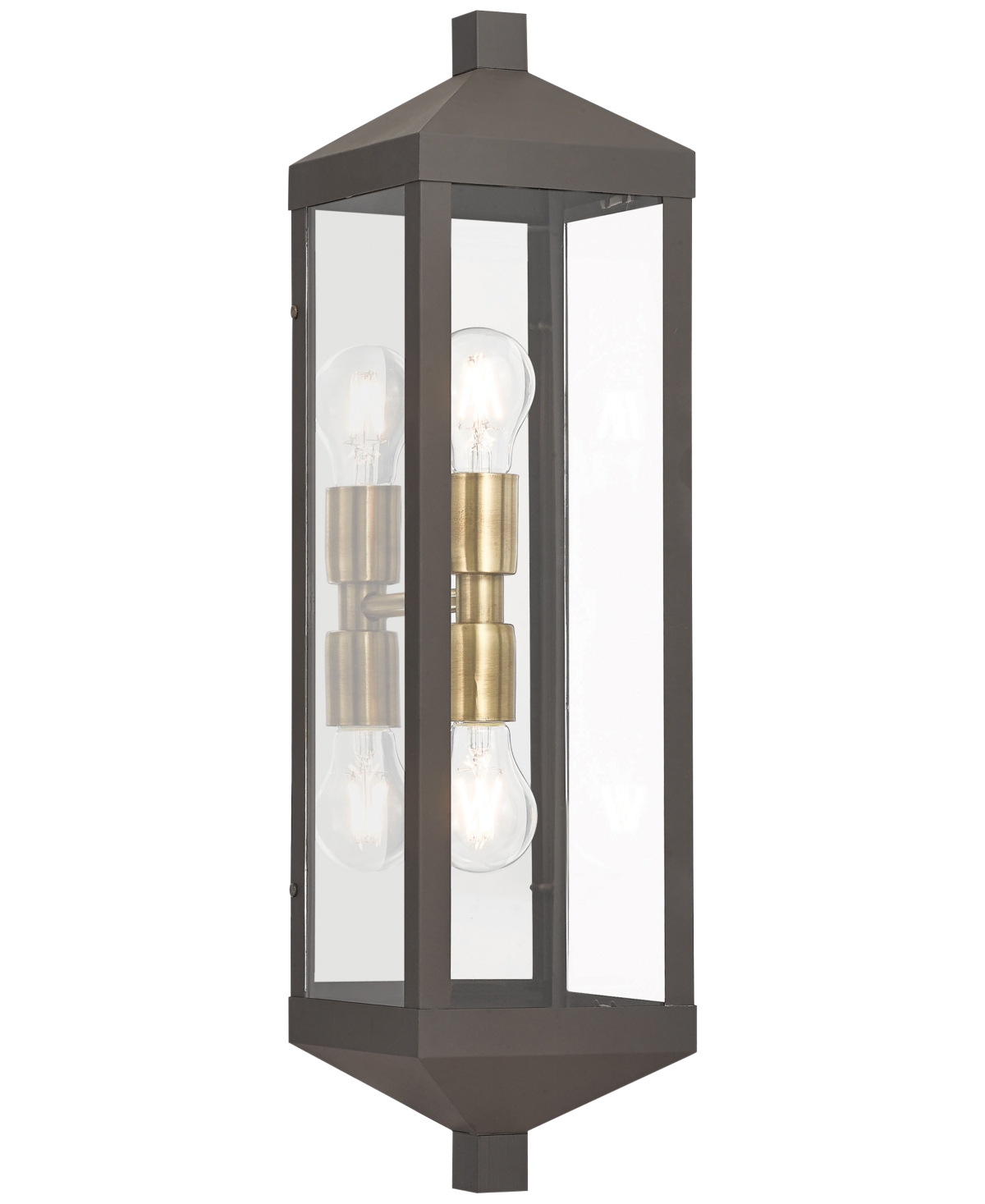 Click here for Livex Nyack 2-Light Outdoor Wall Lantern - Bronze prices