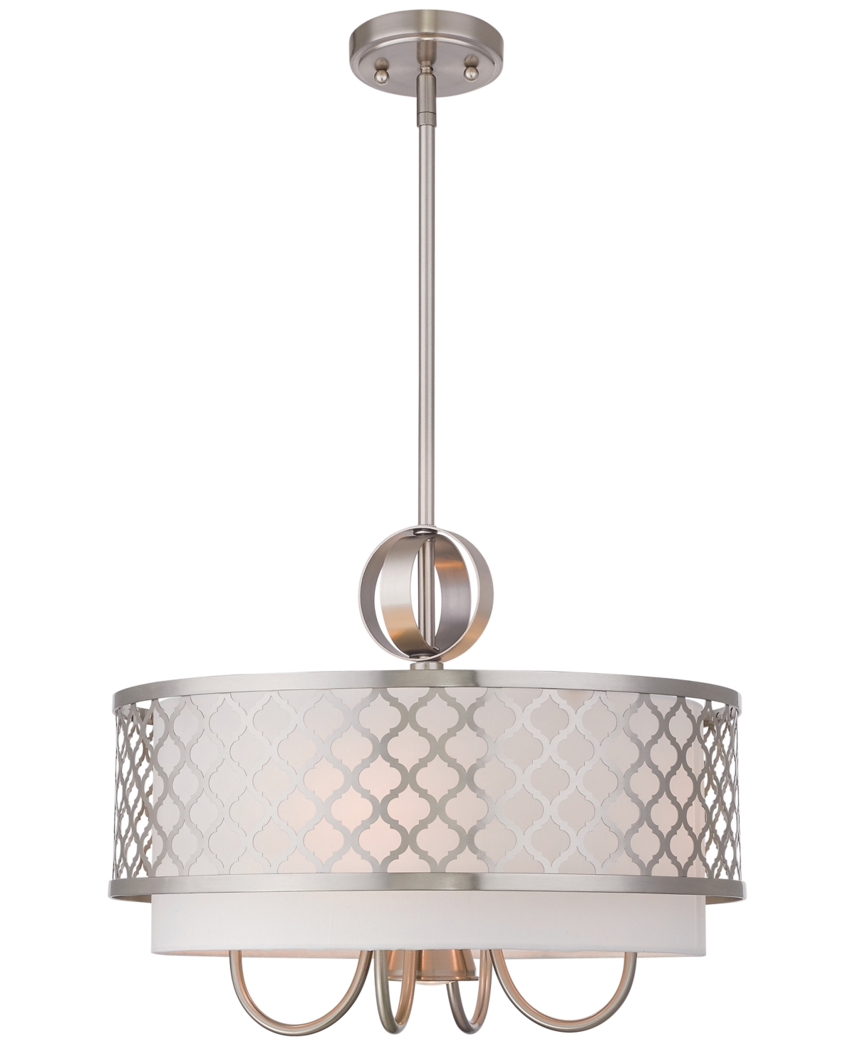 Click here for Livex Arabesque 4-Light Pendant - Brushed Nickel prices