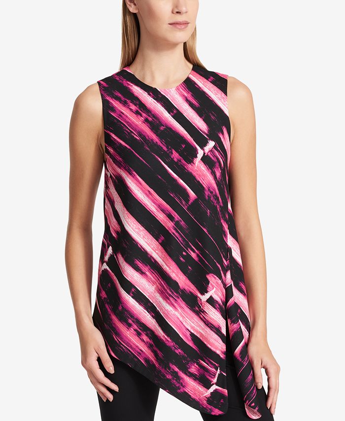 DKNY Asymmetrical Side-Split Tunic - Macy's