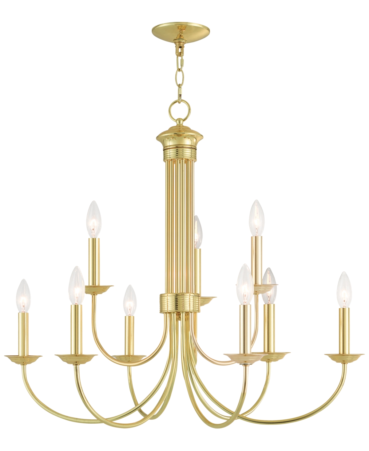 Click here for Livex Estate 9-Light Chandelier - Polished Bronze prices