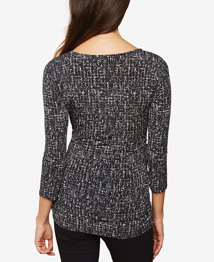 Motherhood Maternity Printed Wrap Top - Macy's