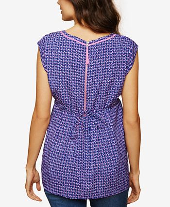 Motherhood Maternity Printed Babydoll Blouse - Macy's