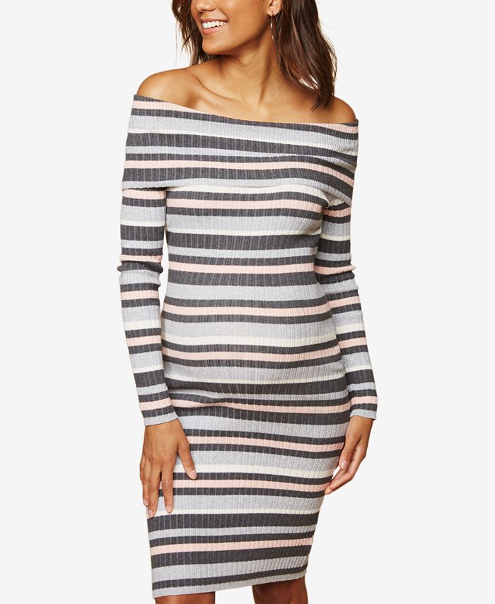 Motherhood Maternity Off-The-Shoulder Dress - Macy's