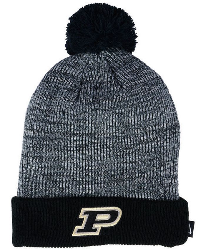 Nike Purdue Boilermakers Heather Pom Knit Hat - Macy's