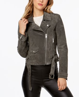 Marc New York Suede Moto Jacket - Coats - Women - Macy's