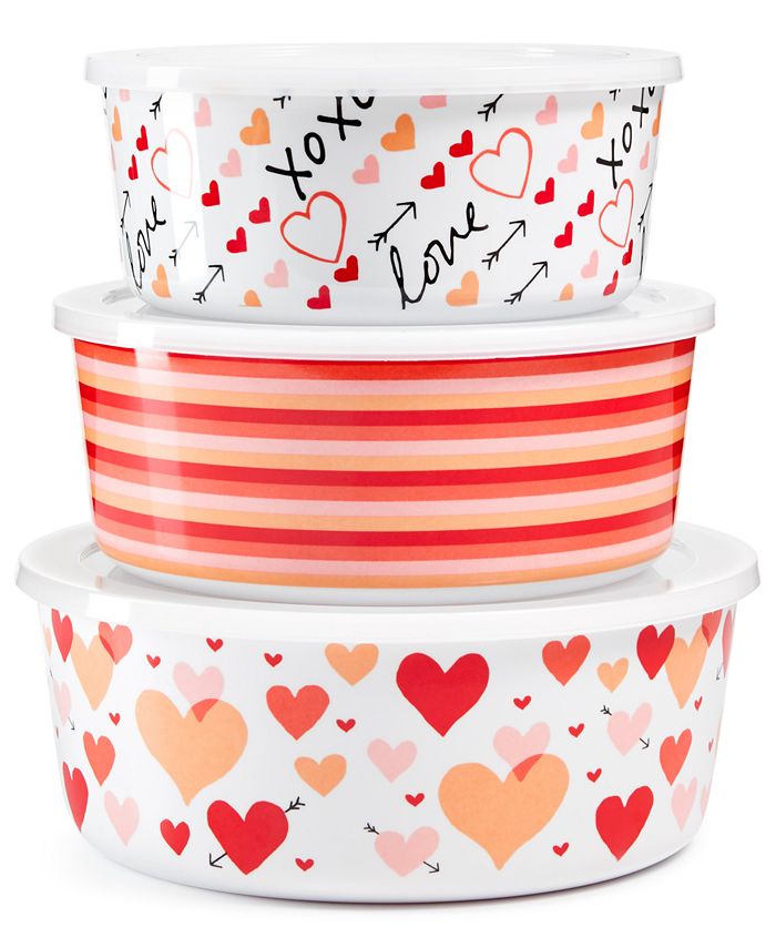Martha Stewart Collection 3-Pc. Heart Storage Set, Created for Macy's ...
