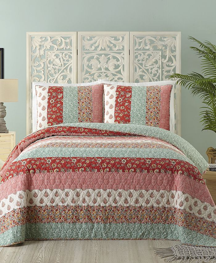 Jessica Simpson Caledonia Cotton Full/Queen Quilt & Reviews - Quilts ...