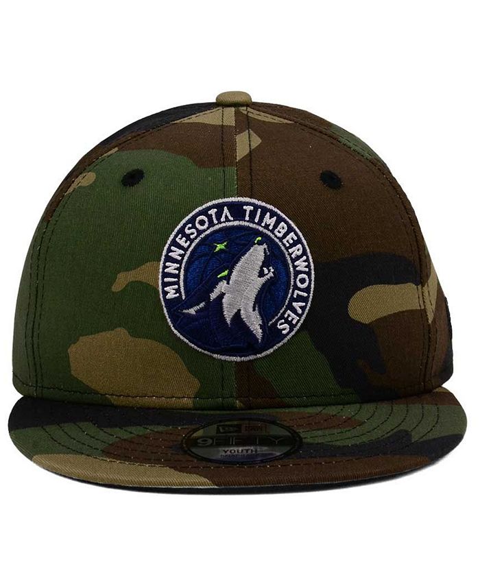 New Era Boys' Minnesota Timberwolves Woodland Team 9FIFTY Snapback Cap ...
