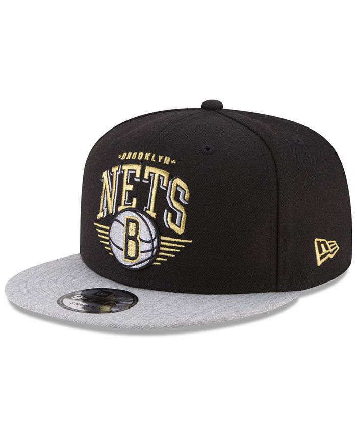 New Era Brooklyn Nets Gold Mark 9FIFTY Snapback Cap - Macy's