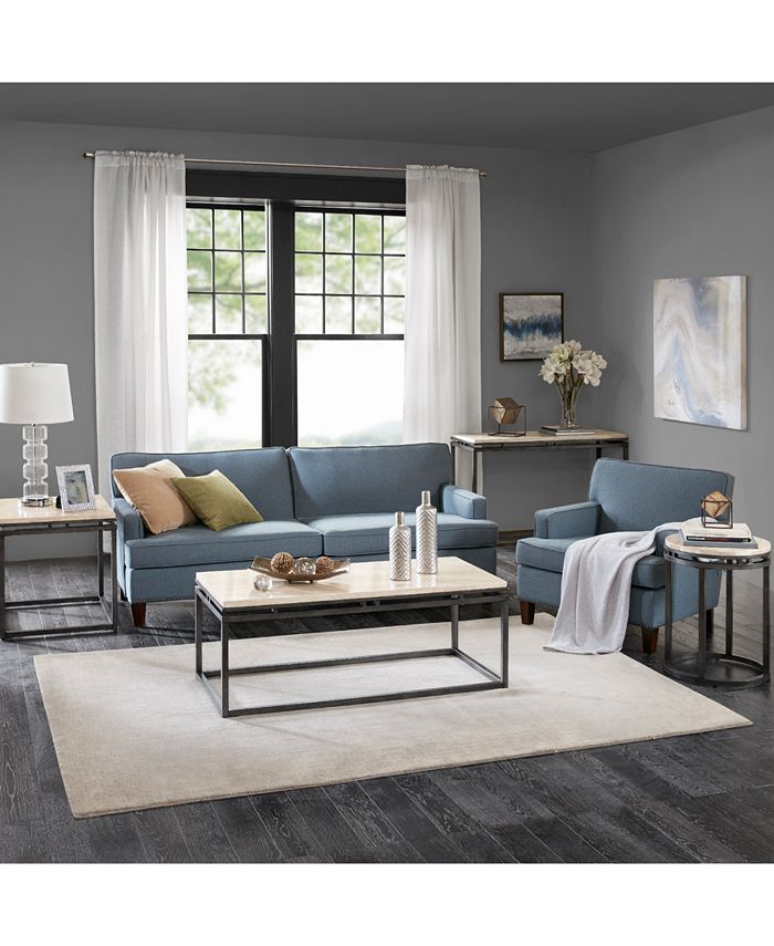 Furniture London Marble End Table - Macy's