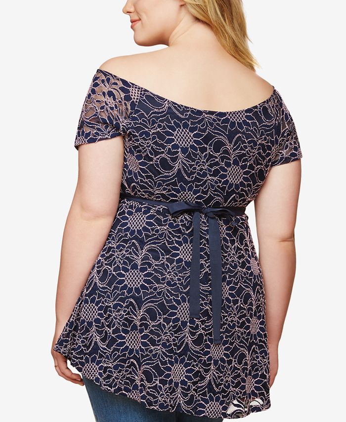 Motherhood Maternity Plus Size Lace Top - Macy's