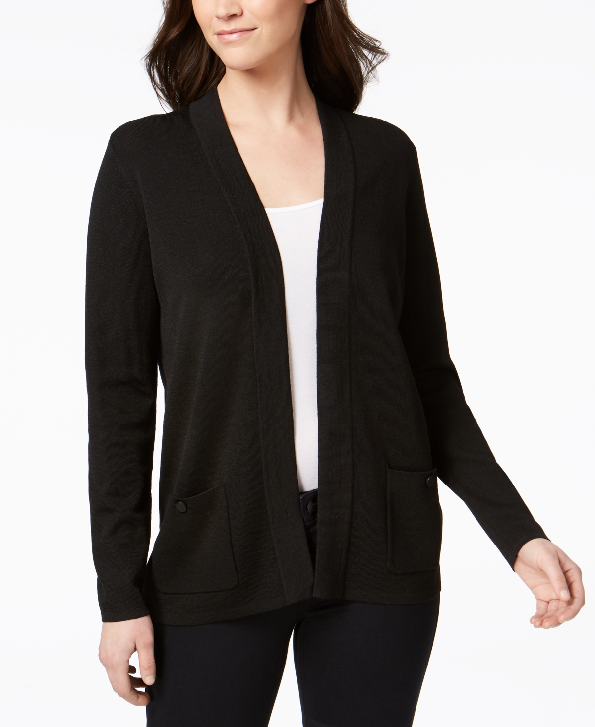Click here for Anne Klein Petite Malibu Cardigan - Black prices