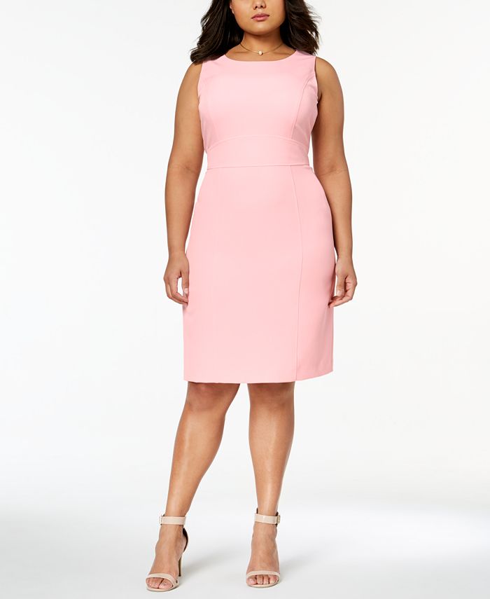 Kasper Plus Size Stretch Crepe Sheath Dress - Macy's