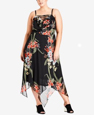 City Chic Trendy Trendy Plus Size Strappy Maxi Dress - Macy's