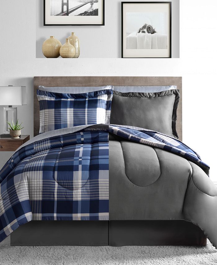 Fairfield Square Collection Alton 8-Pc. Reversible Full Comforter Set ...