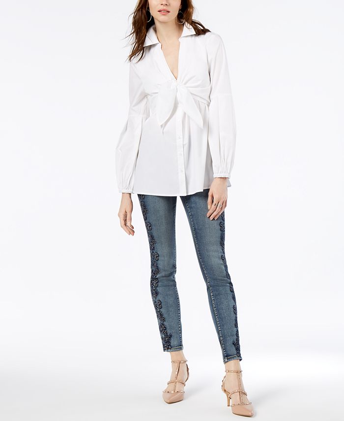 INC International Concepts I.N.C. Embroidered Skinny Jeans, Created for ...