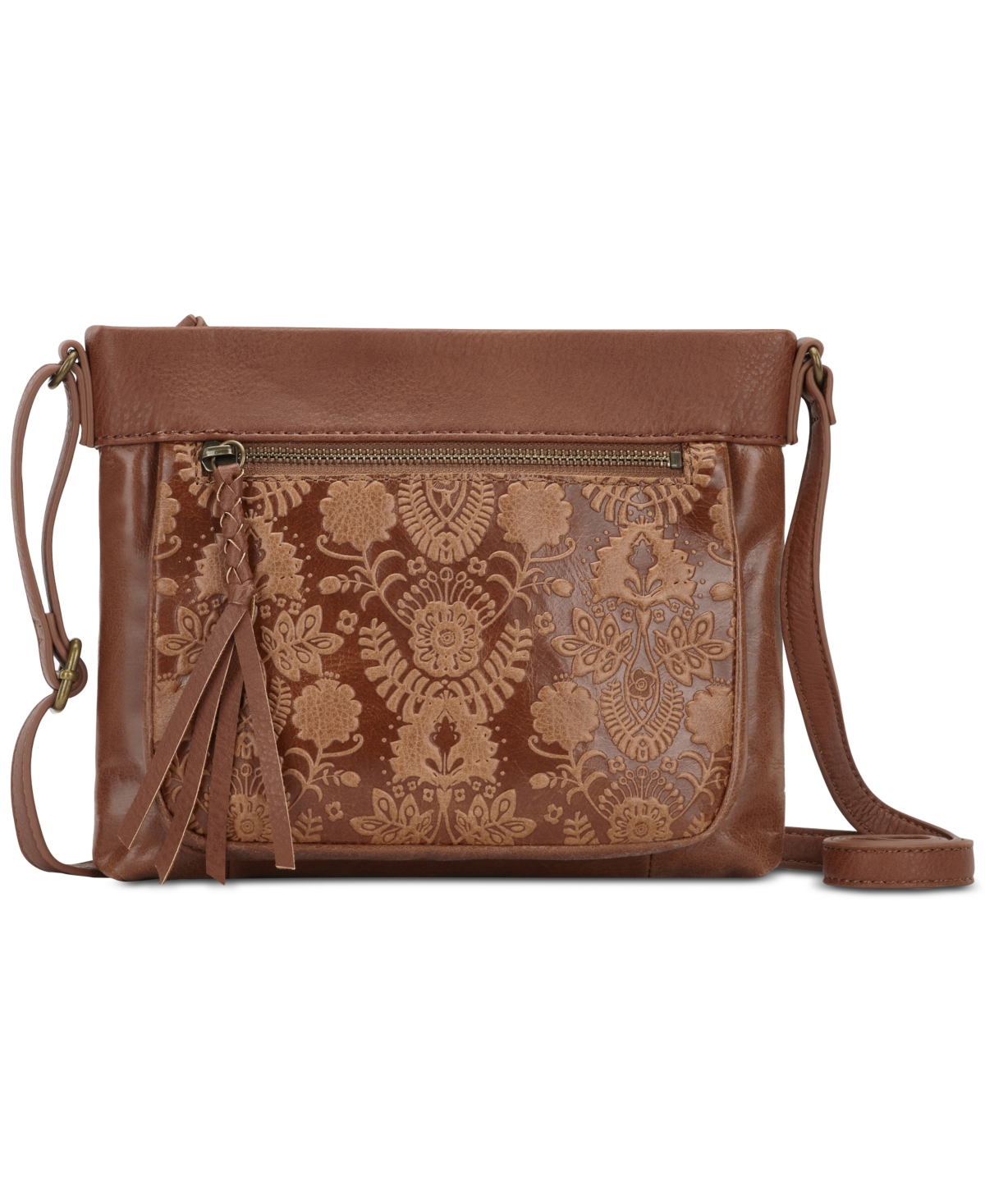 Click here for Womens Sanibel Leather Crossbody - Tobacco Floral... prices