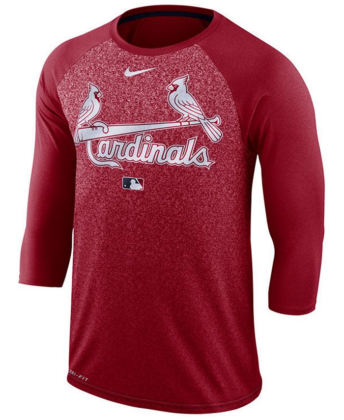 Nike Men's St. Louis Cardinals AC Cross-Dye Raglan T-Shirt - Macy's