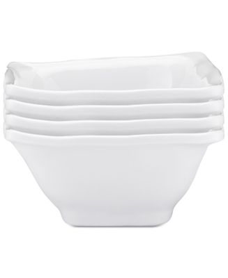 Q Squared Ruffle Melamine Square Dip Bowls, Set of 4 - Macy's