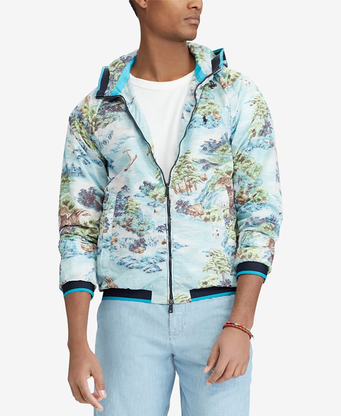 Polo Ralph Lauren Men's Hawaiian Print Windbreaker & Reviews - Coats ...