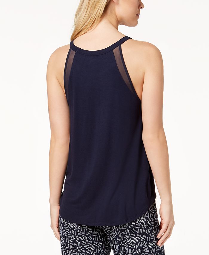 DKNY Mesh-Detail Pajama Tank Top - Macy's