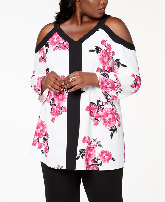 Alfani Plus Size Cold-Shoulder Tunic, Created for Macy's - Macy's