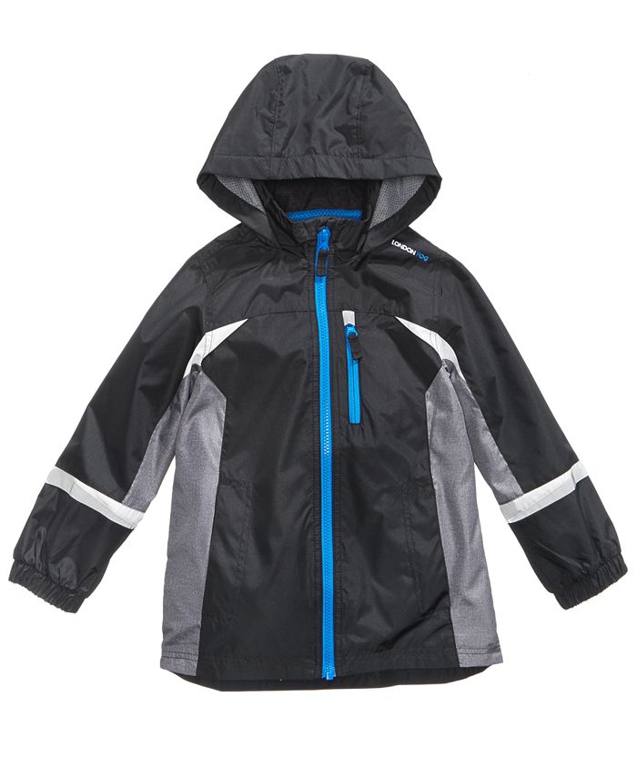 London Fog Hooded Colorblocked Windbreaker Jacket, Little Boys - Macy's