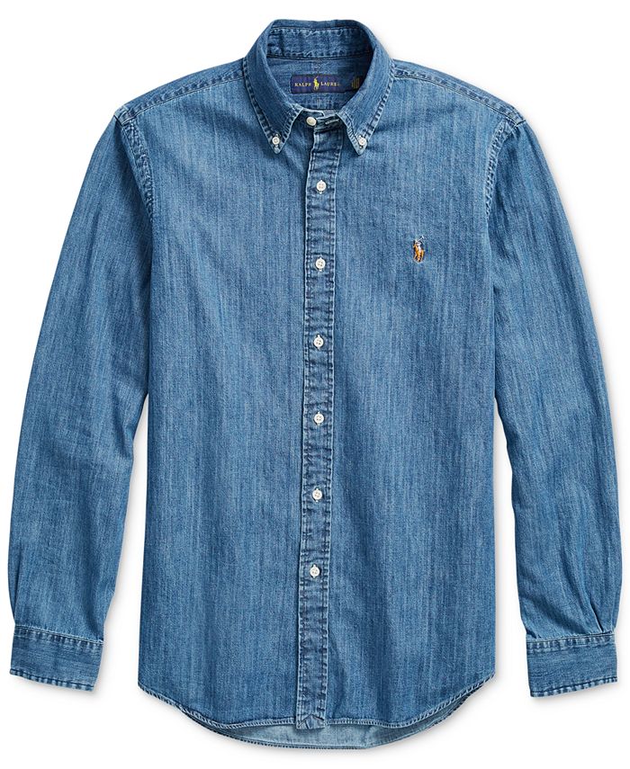 Polo Ralph Lauren Men's Classic-Fit Denim Shirt - Macy's