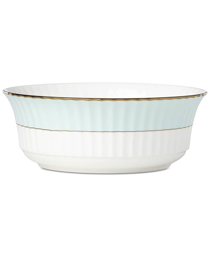 Lenox Pleated Colors Aqua Serving Bowl - Macy's