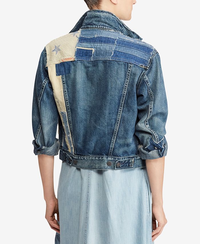 Polo Ralph Lauren Patchwork Denim Trucker Jacket - Macy's