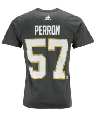 adidas Men's David Perron Vegas Golden Knights Silver Player T-Shirt ...