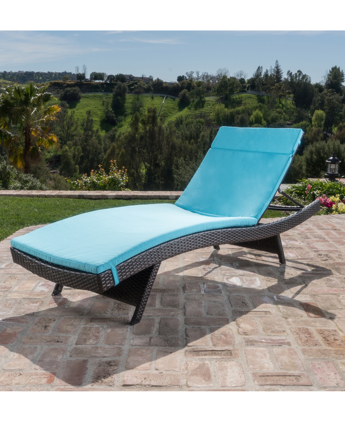 Click here for Carmel Outdoor Chaise Lounge - Aqua prices
