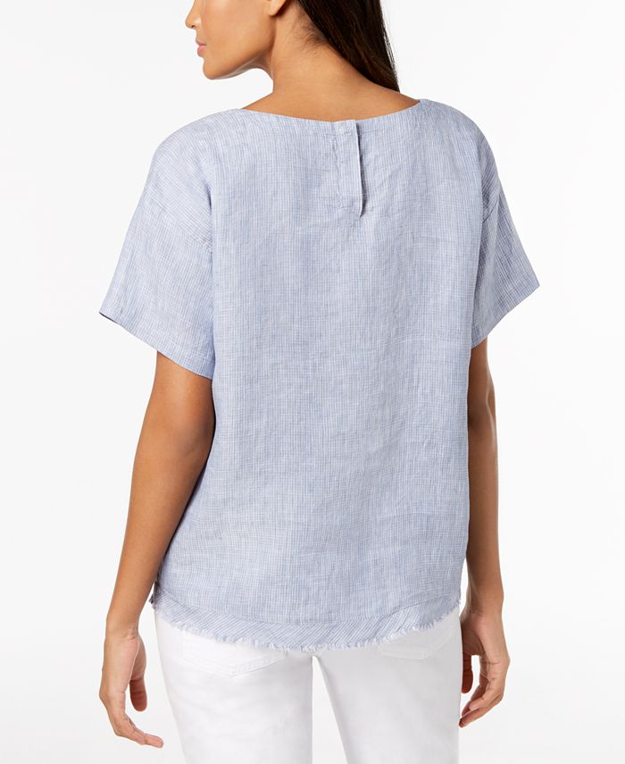 Eileen Fisher Organic Linen T-Shirt - Macy's