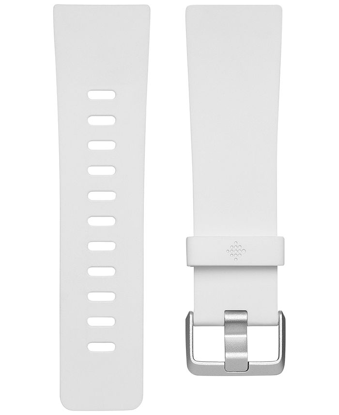 Fitbit Versa™ White Elastomer Classic Accessory Band - Macy's