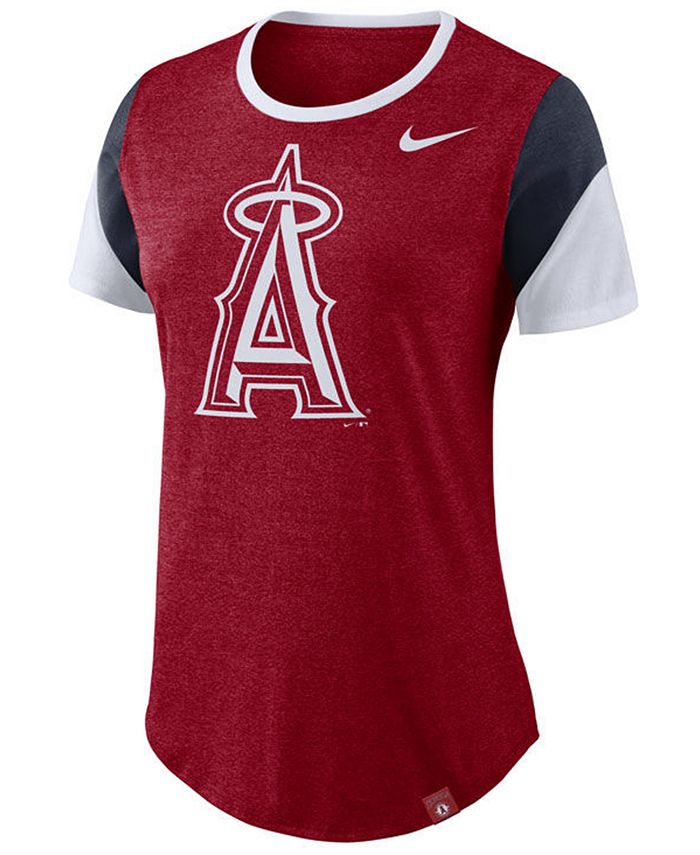 Nike Women's Los Angeles Angels Tri-Blend Crew T-Shirt - Macy's