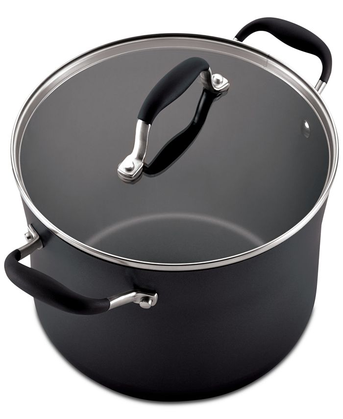 Anolon Advanced 12-Pc. Onyx Hard-Anodized Non-Stick Cookware Set - Macy's