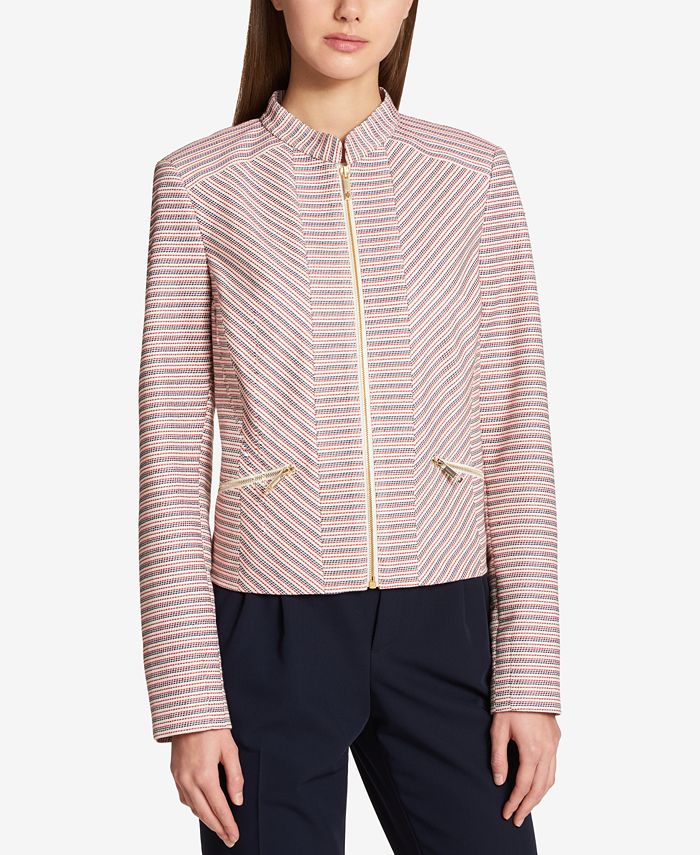 Tommy Hilfiger Chevron-Print Jacket - Macy's