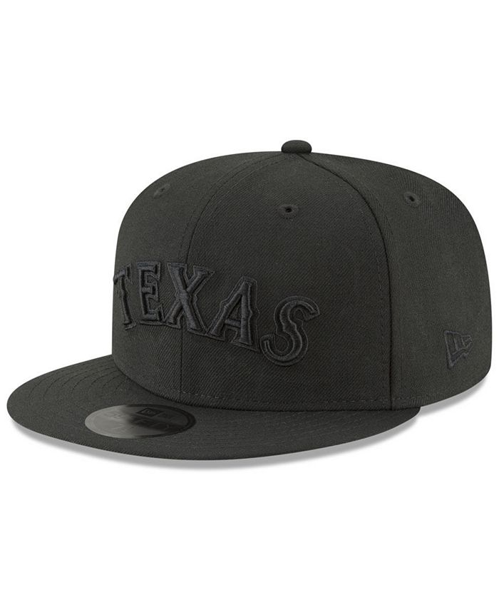 New Era Texas Rangers Blackout 59FIFTY Cap - Macy's